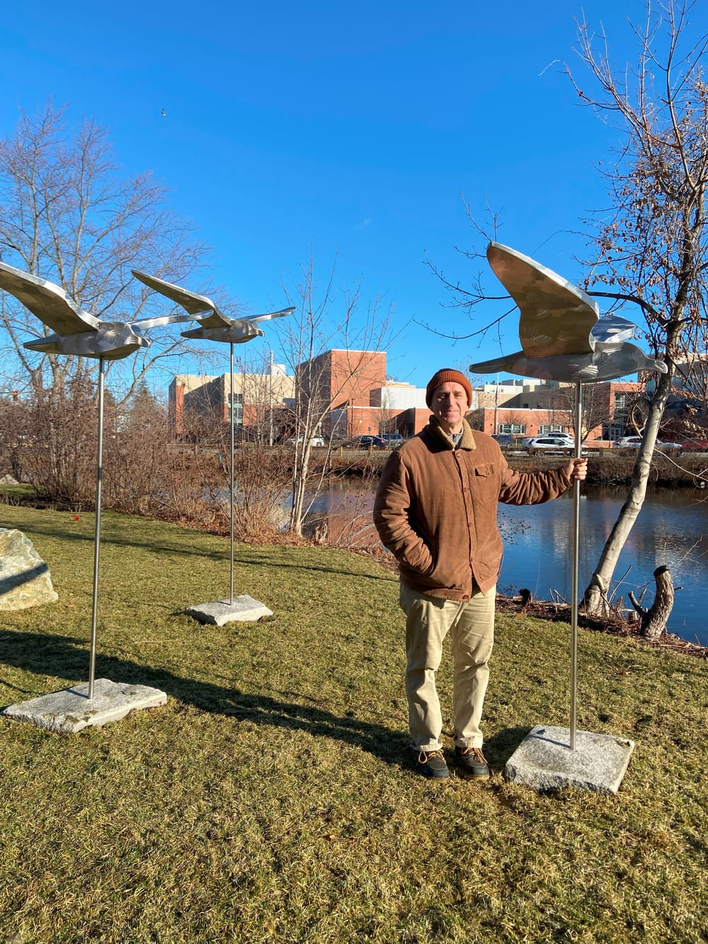 ‘Gulls’ fly at new Winchester Riverwalk Sculpture Park